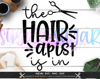 Hair Stylist Love SVG Cut File DXF Silhouette Studio Vinyl Digital Cut ...