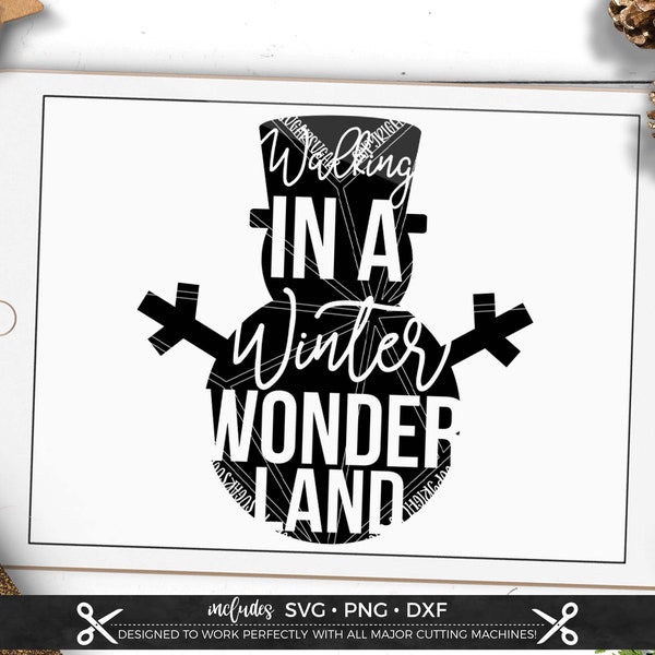 Walking in a Winter Wonderland Snowman Svg - Etsy Canada