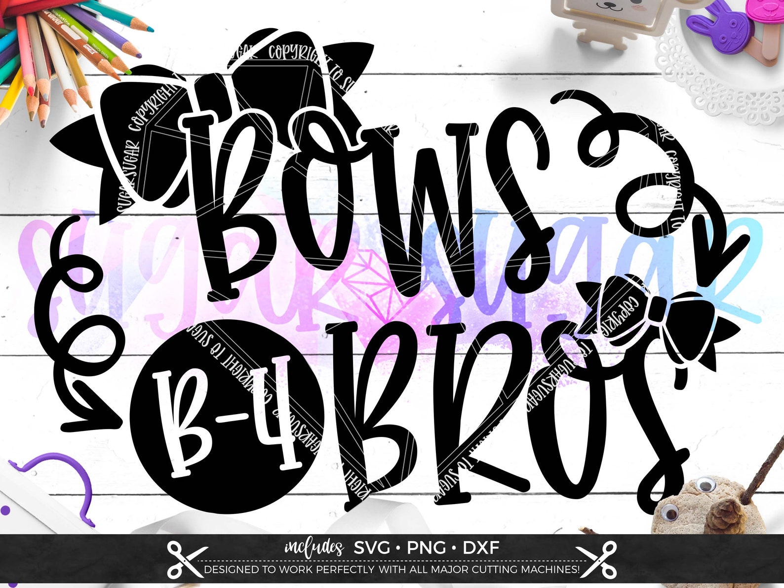 Bows Before Bros Svg Files for Cricut - Etsy