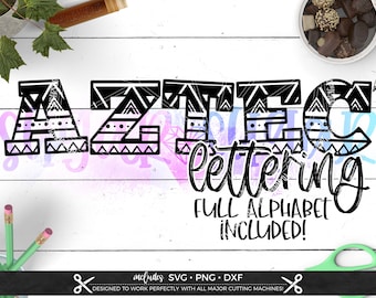 Aztec Letters Svg | Etsy