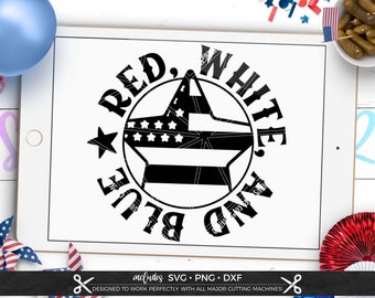 Red White and Blue-tiful 4th of July Girl Svg Png Eps Dxf - Etsy