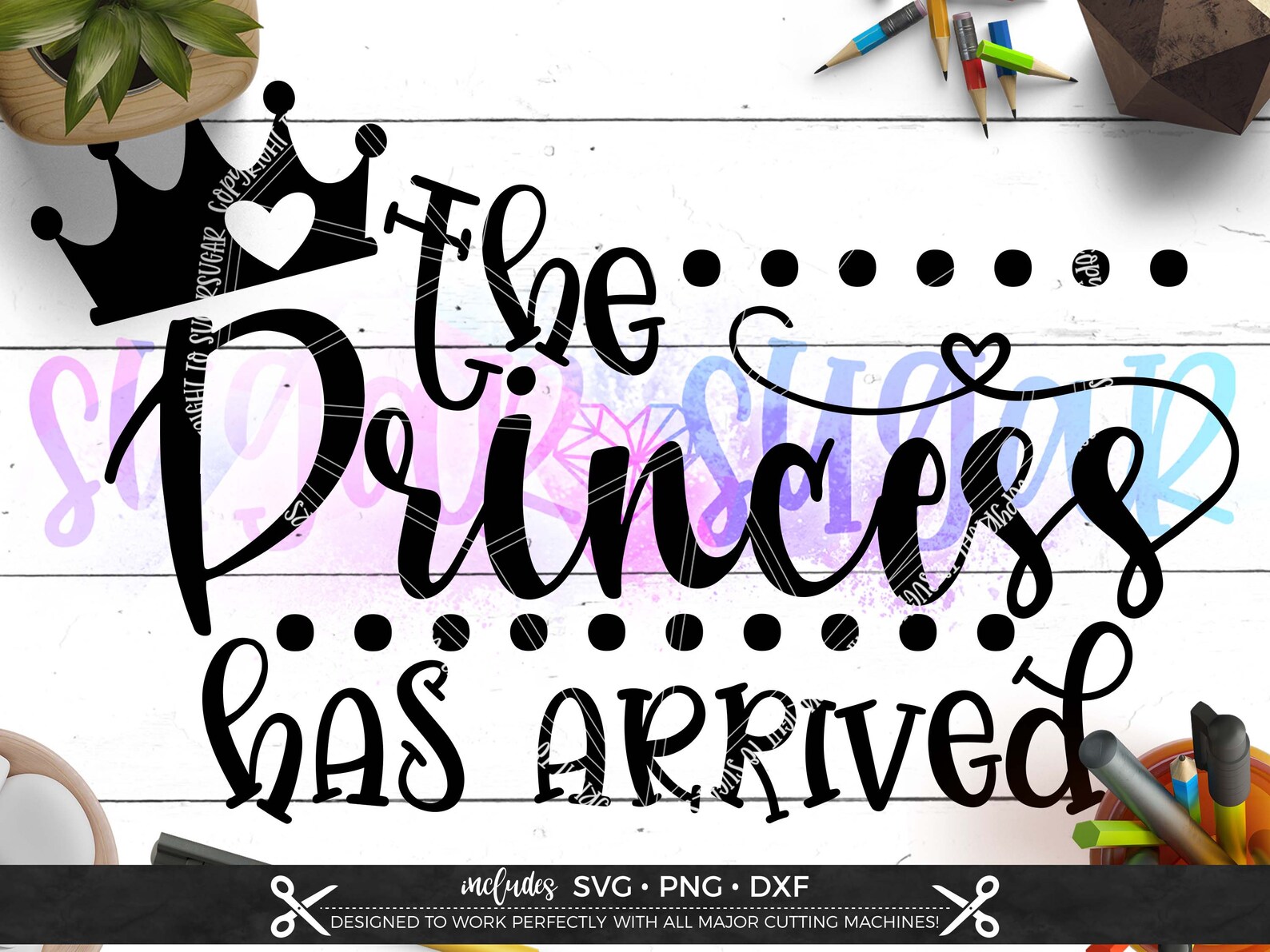 The Princess Has Arrived Svg Files for Cricut | Etsy
