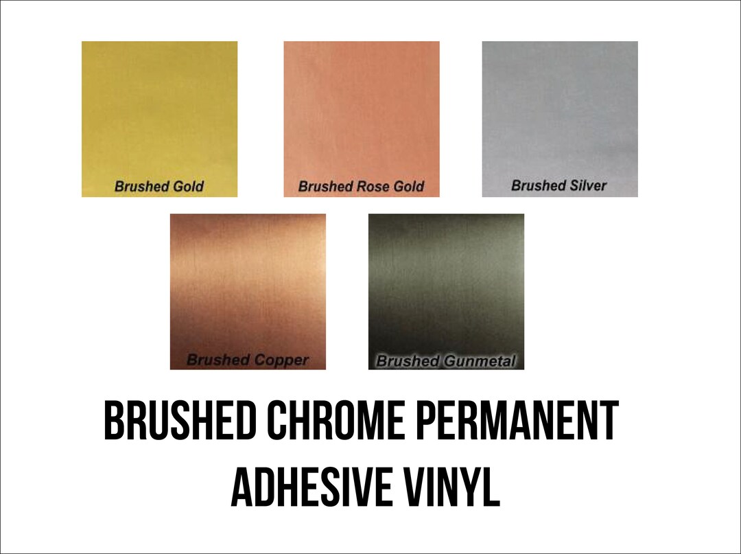 Outdoor Chrome Brushed Adhesive Permanent Car/sign Vinyl -12"x 10ft ...