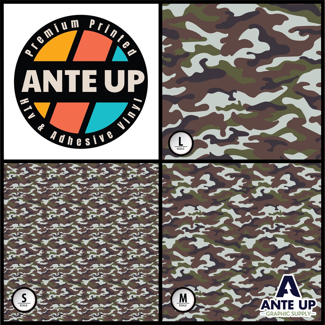 Green Camo2 Green Camouflage-pattern-printed-vinyl,glitter HTV, Siser ...