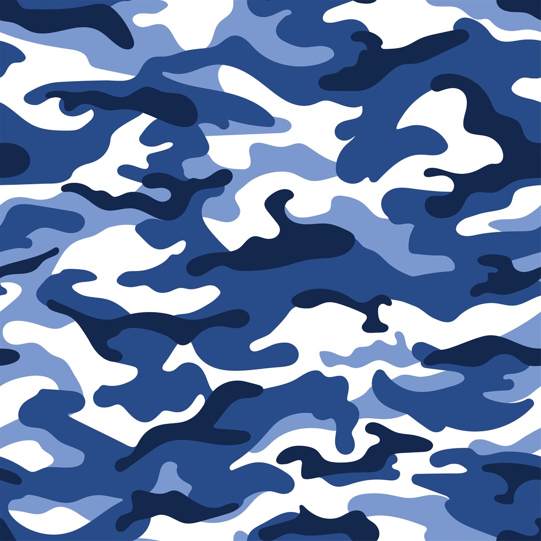 Camo Blue#2- Blue Camouflage Pattern-printed-vinyl,glitter HTV, Siser ...