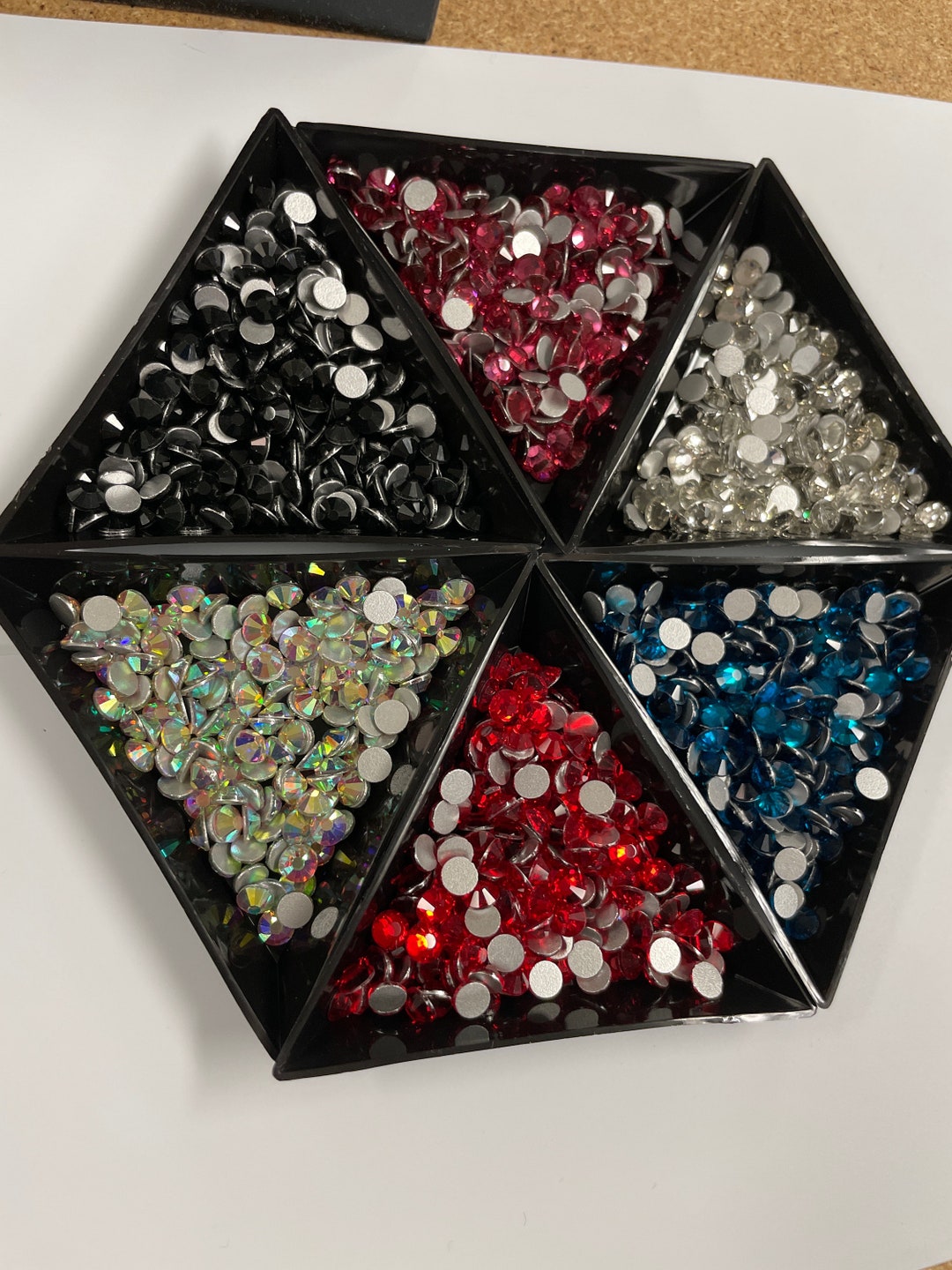 Triangle Try 6 Pack Rhinestone Divider Tray Set Rhinestone Triangle ...