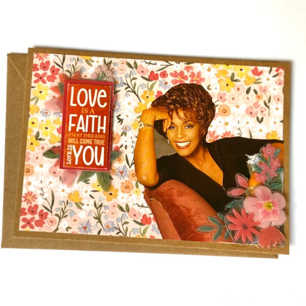 Whitney Houston Birthday Card - Etsy