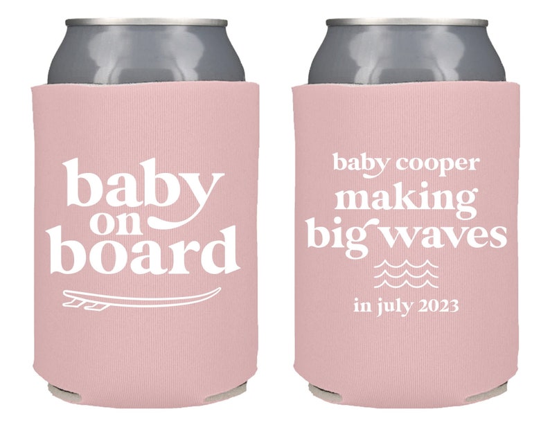 Baby on Board Custom Baby Shower Can Coolers Baby Shower - Etsy