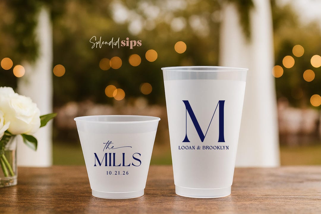 Custom Wedding Frosted Cups - Personalized for Weddings, Showers and ...