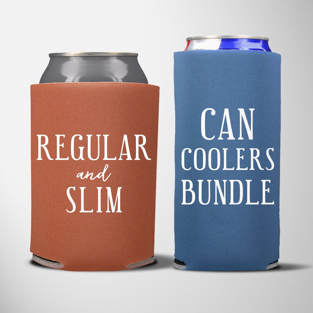 Regular and Slim Can Coolers BUNDLE - Custom Wedding Can Coolers ...