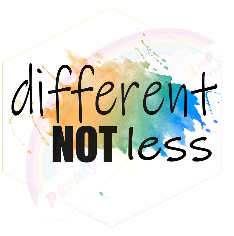 Different Not Less Png Autism Awareness - Etsy UK