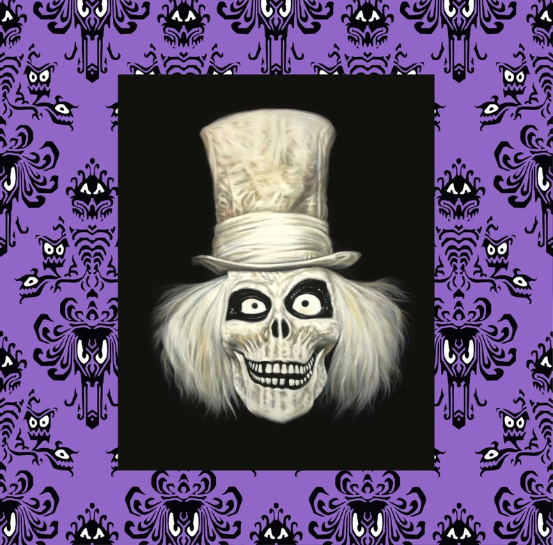 Haunted Mansion Hatbox Ghost Art Print Poster Various Sizes - Etsy