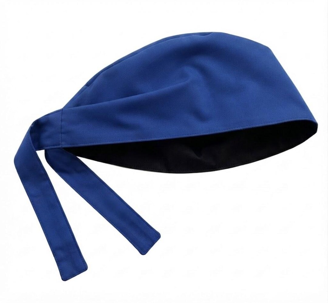 Organic Cotton Scrub Cap Tie Back Style, Pixie Surgical Hat GOTS Sateen ...