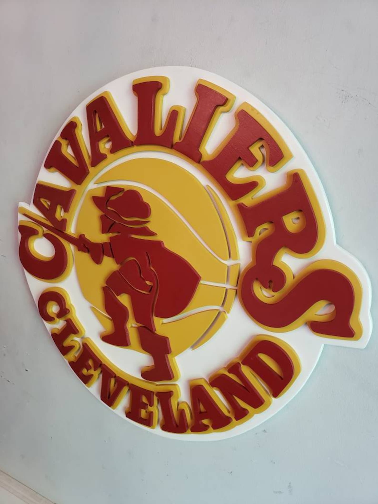 Cleveland Cavaliers Retro 70's Wood Logo Sign - Etsy España