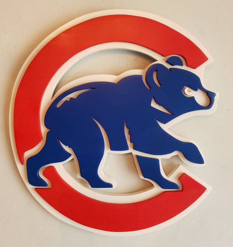 Chicago Cubs two dimensional Wood sign | Etsy