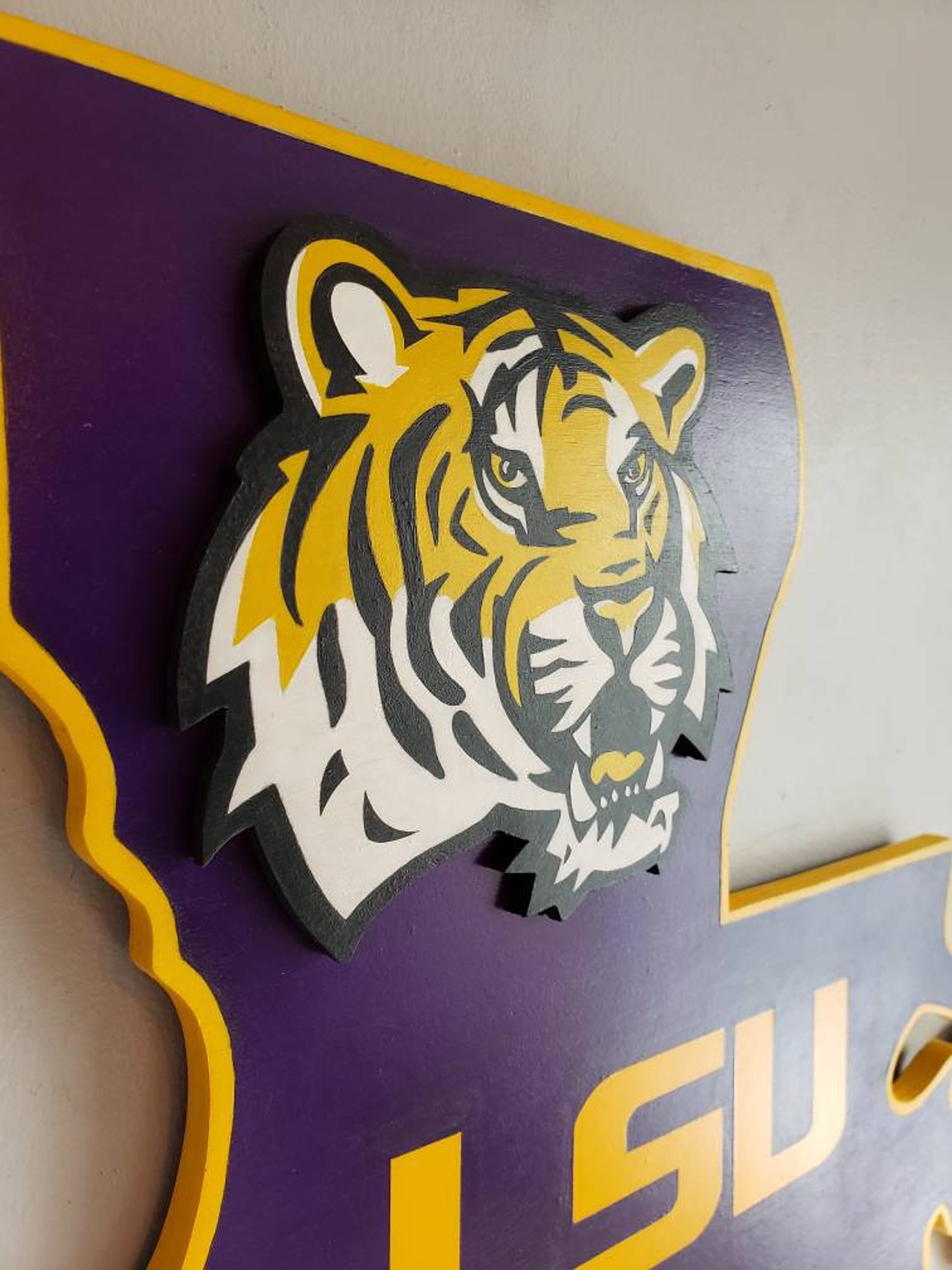 LSU Tigers Wood Sign - Etsy