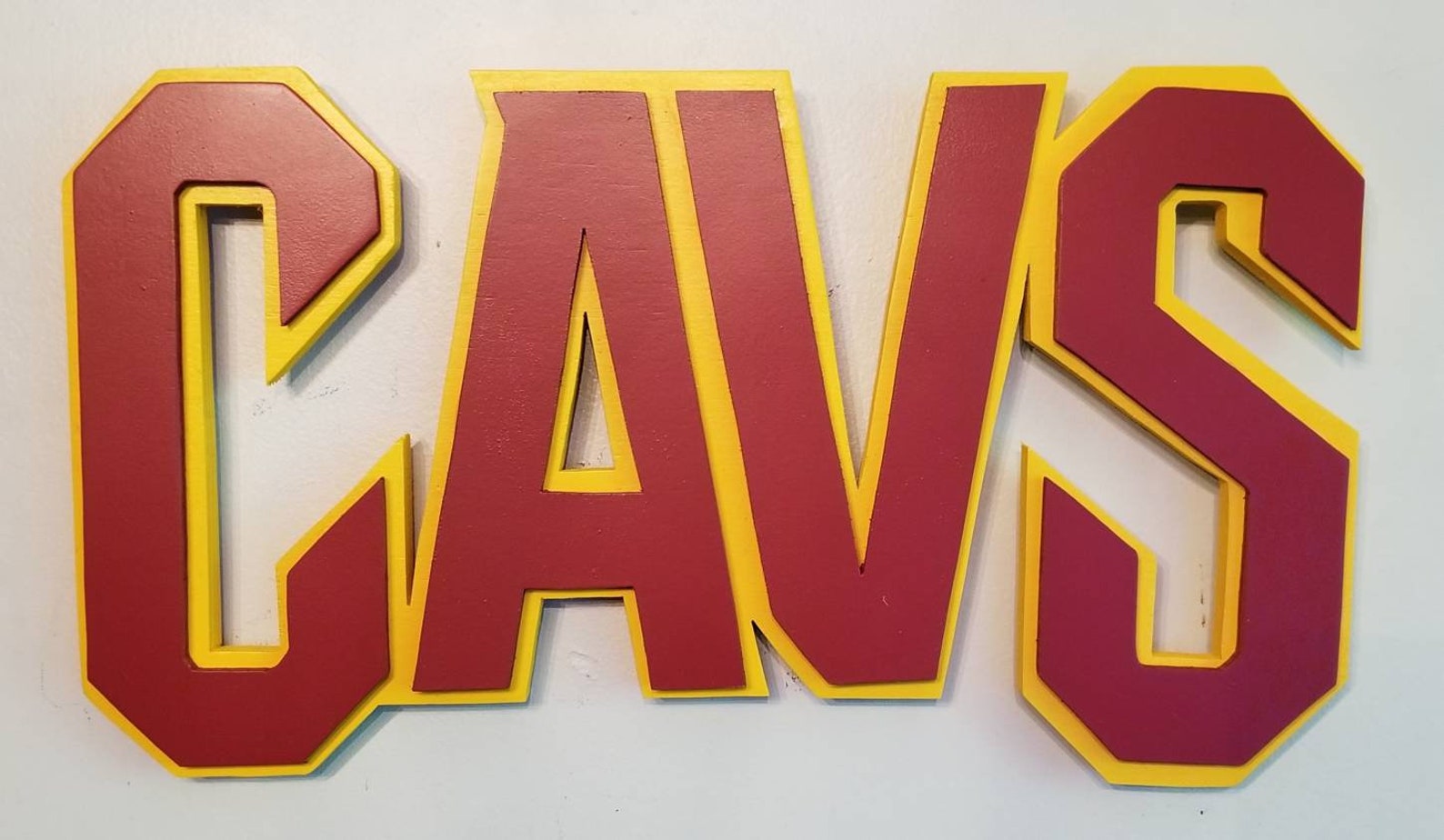 Cleveland Cavs Two Dimensional Handmade Wood Font Logo Sign | Etsy