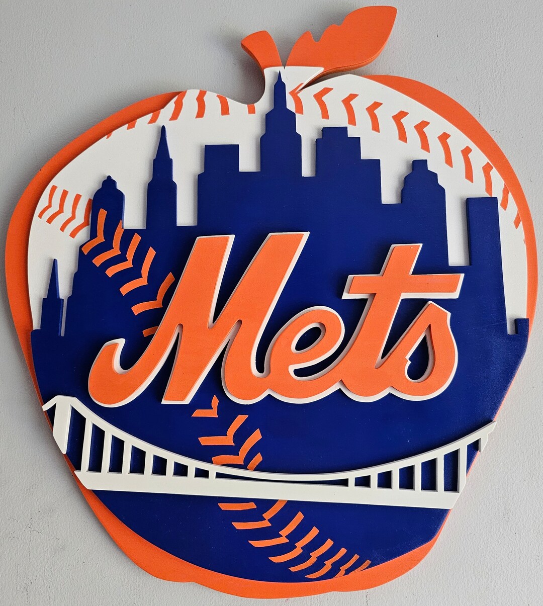 New York Mets Apple Logo - Etsy