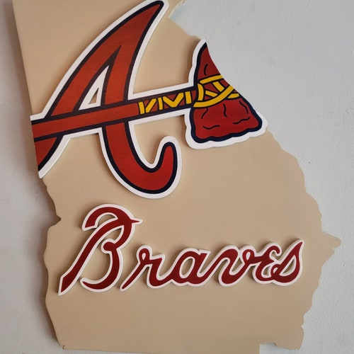 Atlanta Braves Wood Sign - Etsy