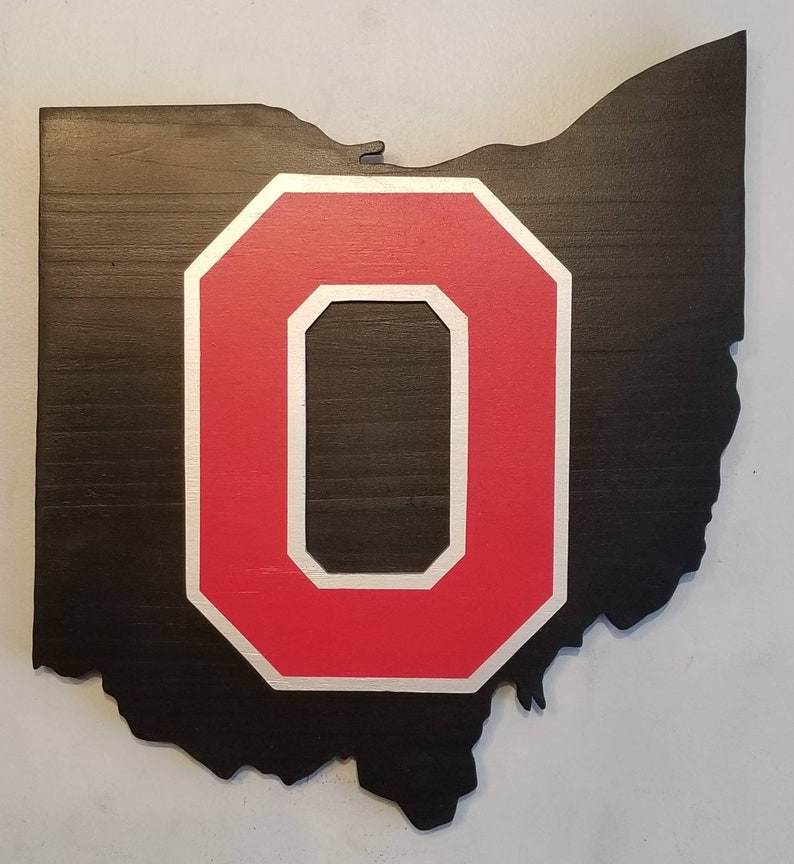 Ohio State Buckeyes Ohio Block O two dimensional wood sign | Etsy