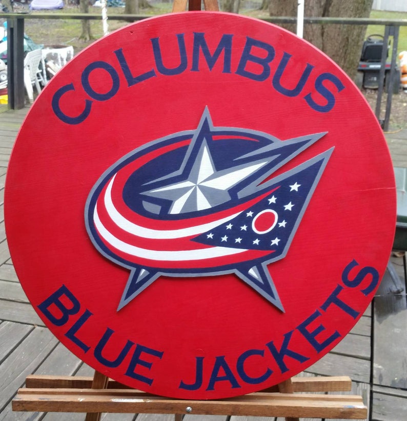 Columbus Blue Jackets Round Handmade Sign - Etsy