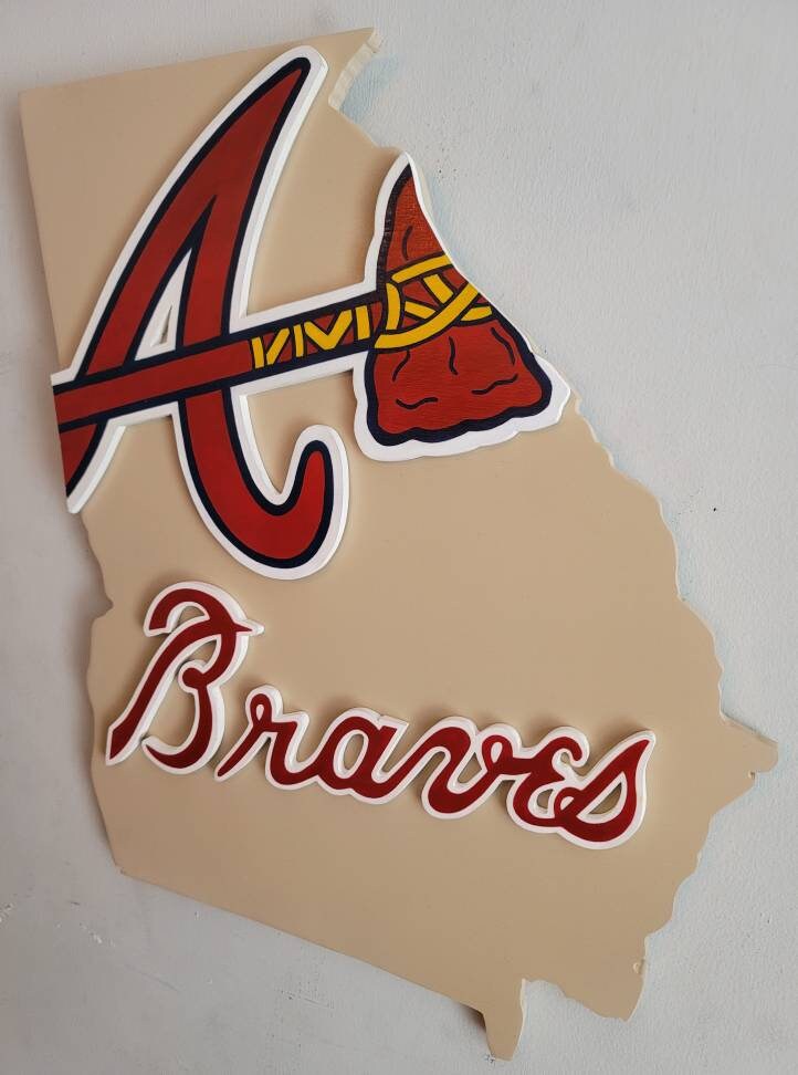 Atlanta Braves Georgia Wood Sign - Etsy