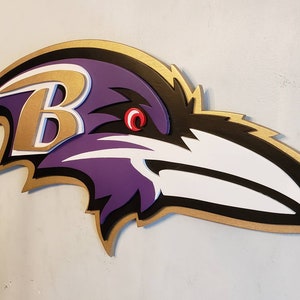 Baltimore Ravens Two Dimensional Wood Sign - Etsy