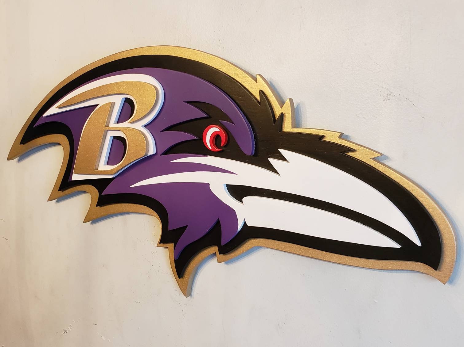 Baltimore Ravens Two Dimensional Wood Sign - Etsy