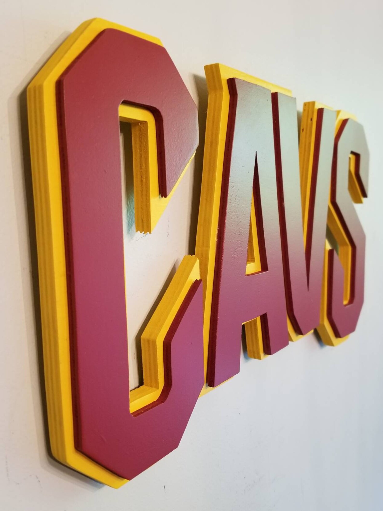 Cleveland Cavaliers two dimensional Font sign | Etsy