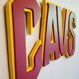 Cleveland Cavaliers Two Dimensional Font Sign - Etsy