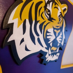 LSU Tigers Wood Sign - Etsy