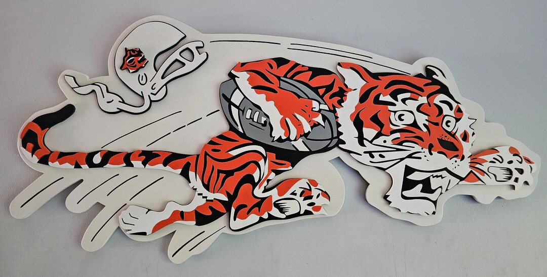 Cincinnati Bengals Retro Logo Wood Sign - Etsy
