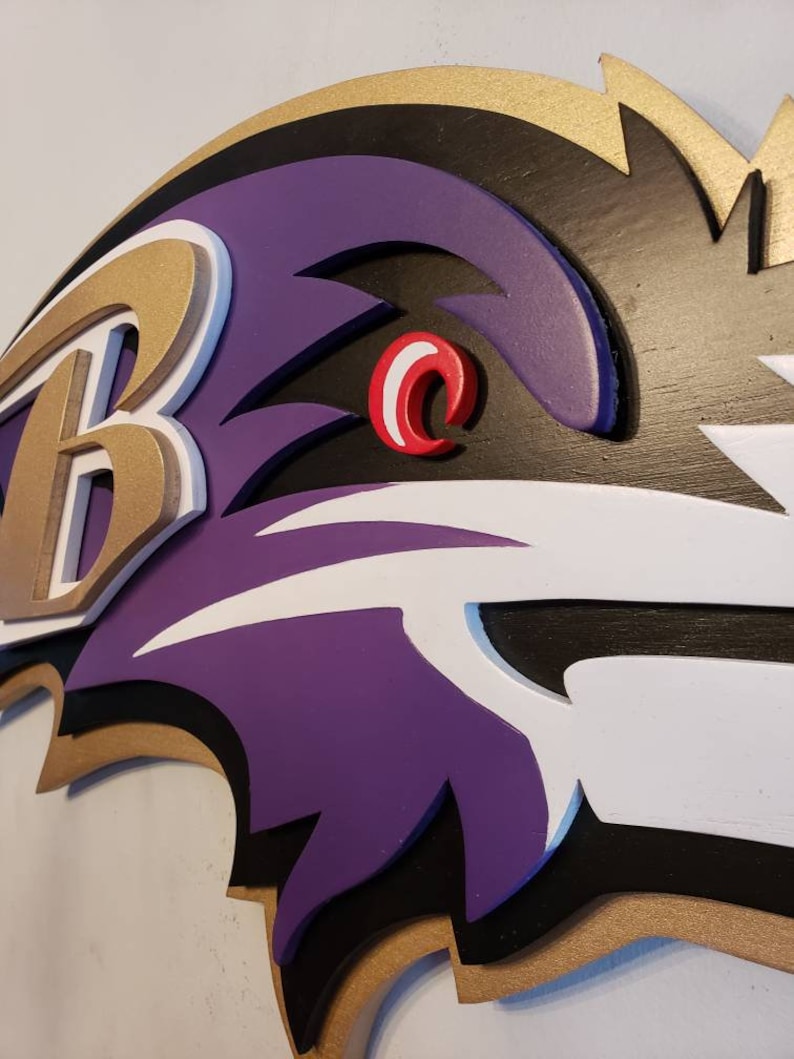 Baltimore Ravens Two Dimensional Wood Sign - Etsy