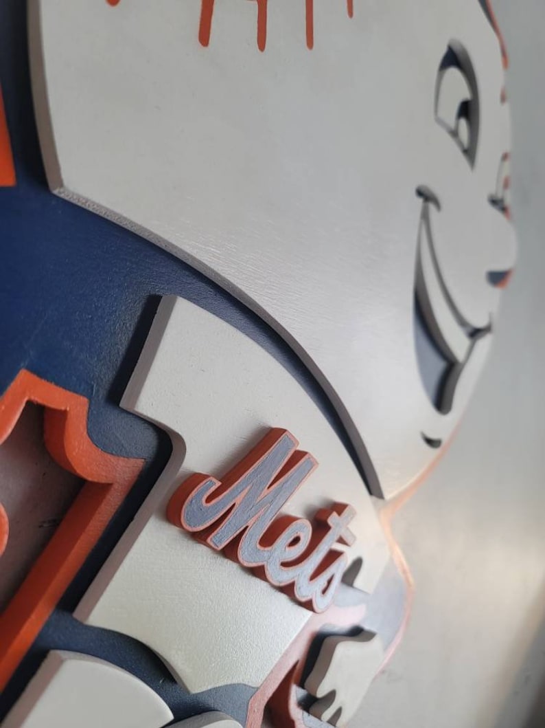 New York Mets Mr. Met Wood Sign - Etsy