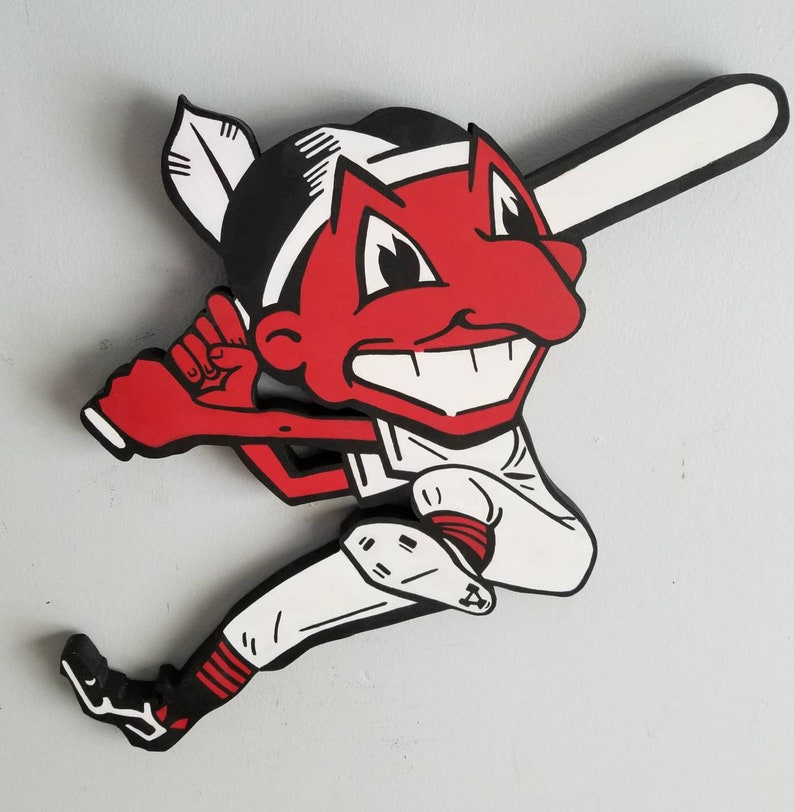 Cleveland Indians retro chief Wahoo Batting | Etsy