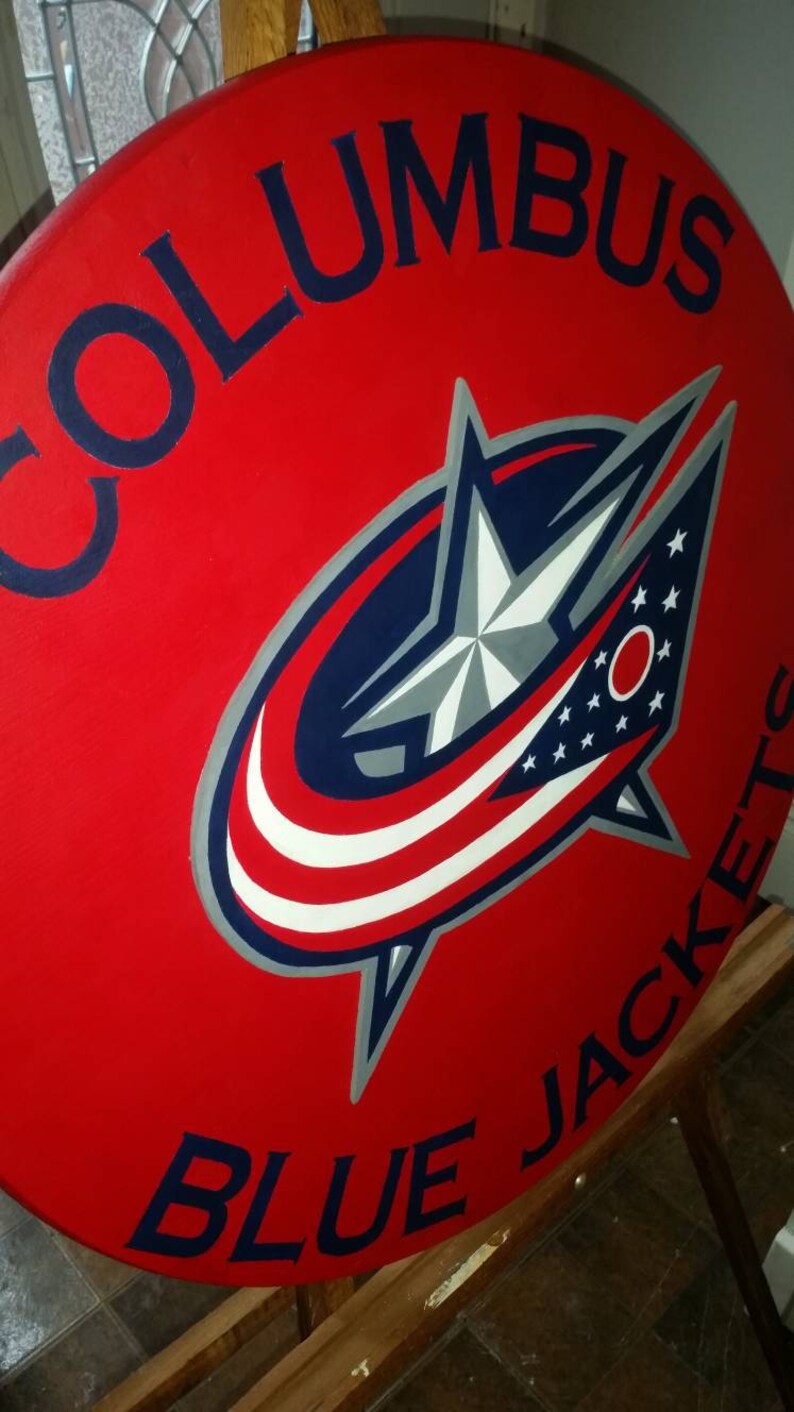 Columbus Blue Jackets Round Handmade Sign - Etsy