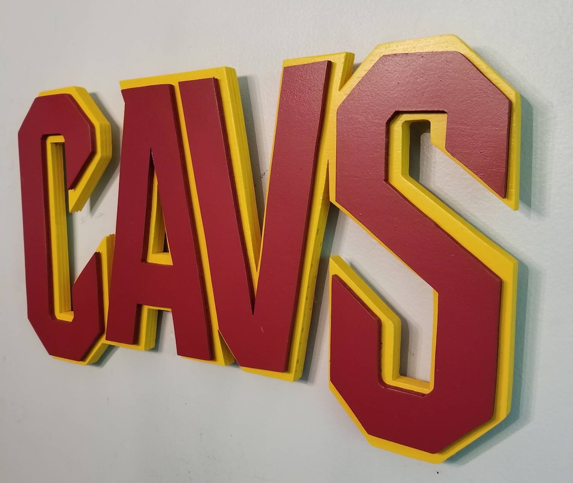Cleveland Cavaliers Two Dimensional Font Sign - Etsy