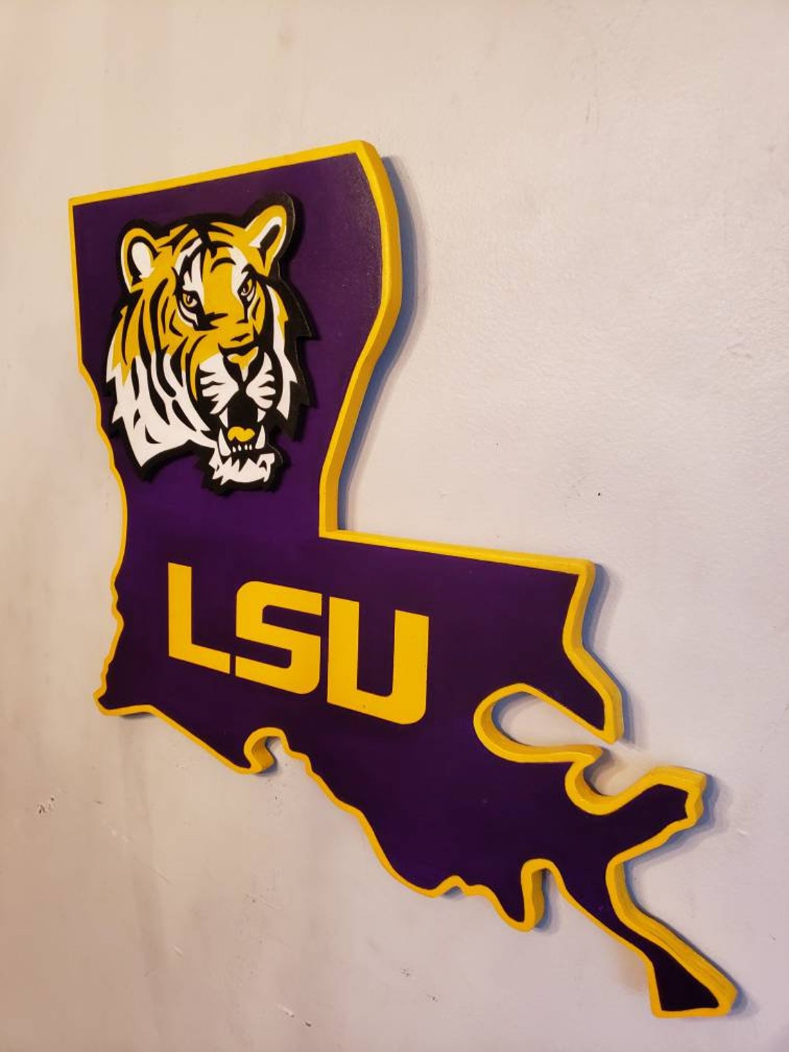 LSU Tigers Wood Sign - Etsy