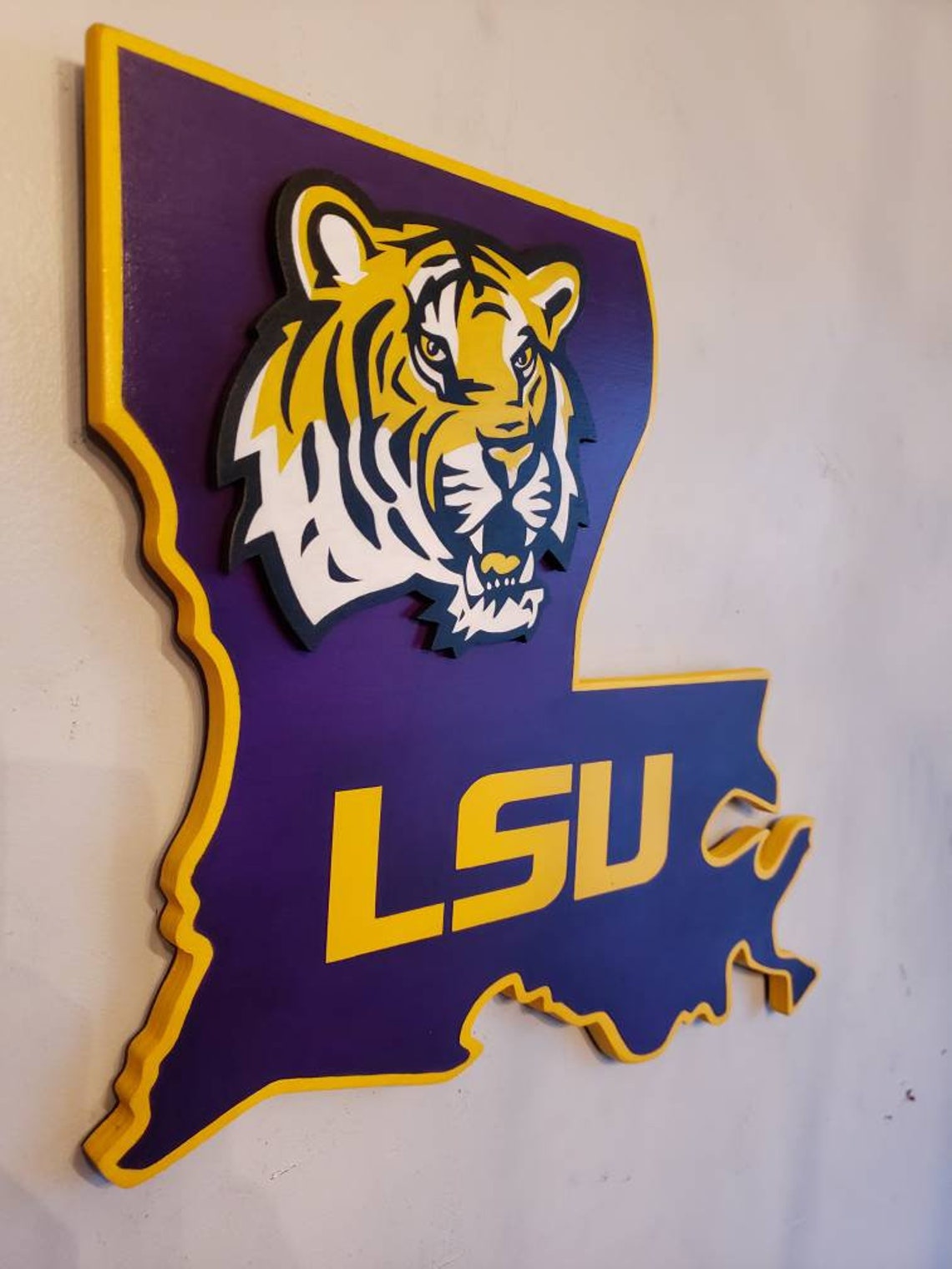 LSU Tigers Wood Sign | Etsy