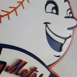 New York Mets Mr. Met Wood Sign - Etsy