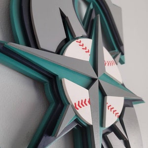 Seattle Mariners Primary Logo Wood Sign - Etsy