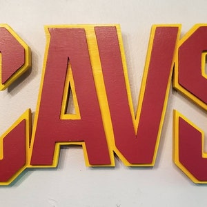 Cleveland Cavaliers Two Dimensional Font Sign - Etsy