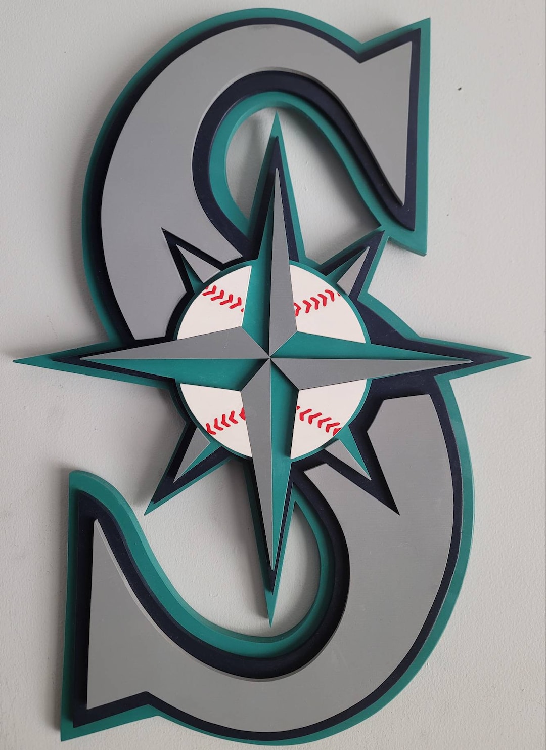 Seattle Mariners Primary Logo Wood Sign - Etsy