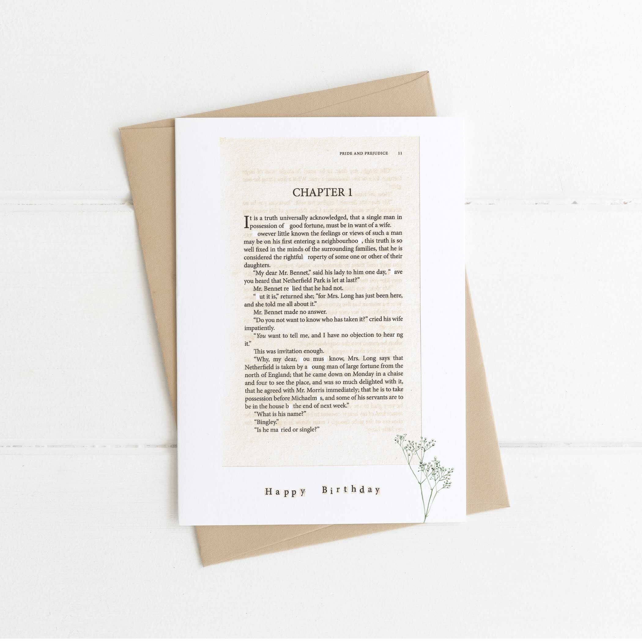 Pride & Prejudice Birthday Card - Etsy