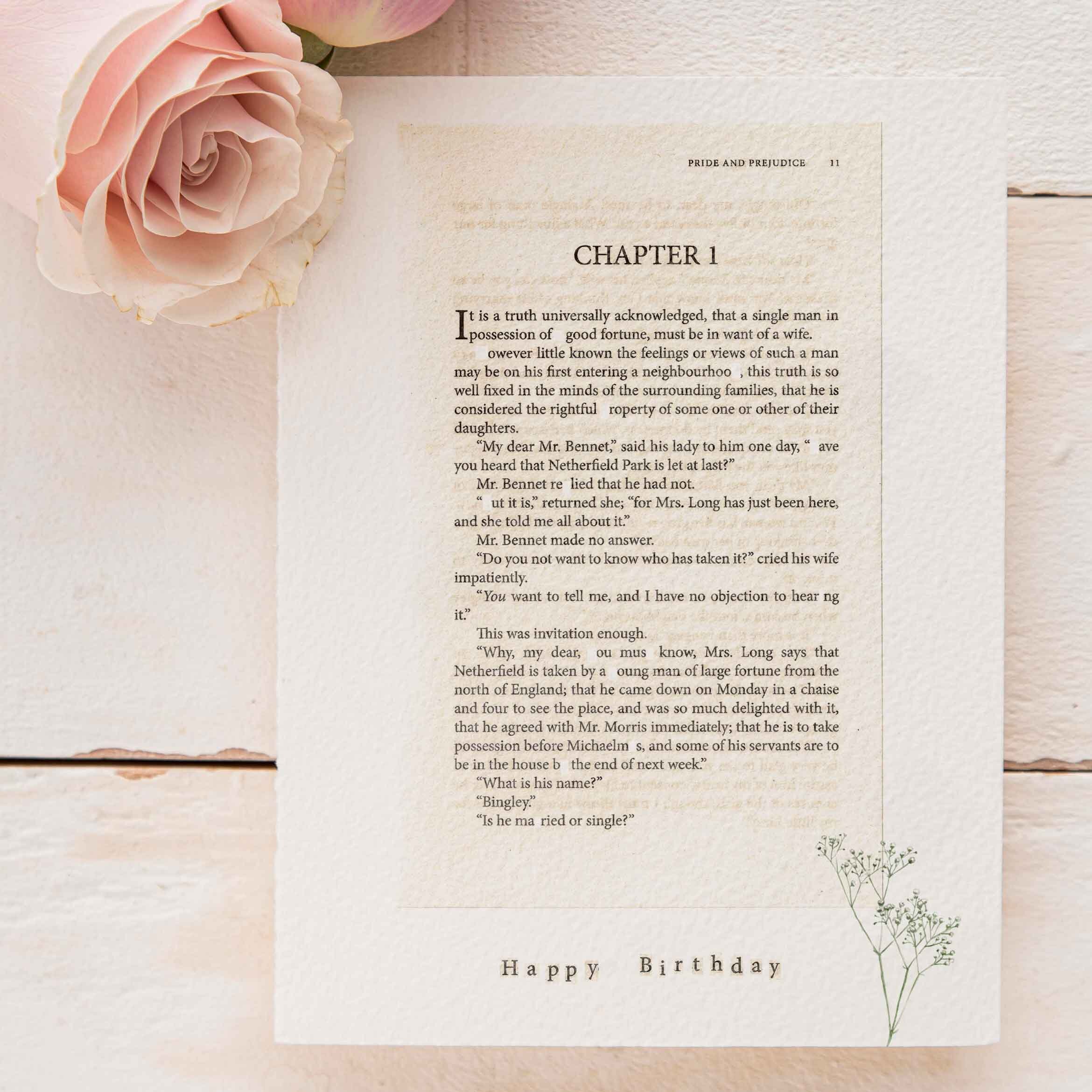 Pride & Prejudice Birthday Card - Etsy