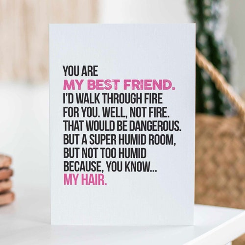 Printable Friendship Card Best Friend Birthday Card - Etsy