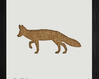 Fox stencil | Etsy