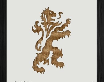 Lion stencil | Etsy