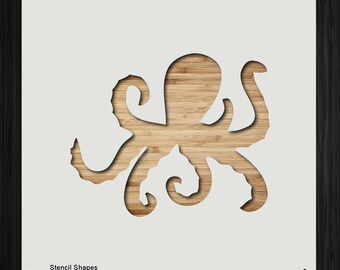 Octopus stencil | Etsy