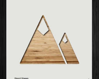 Mountain stencil | Etsy